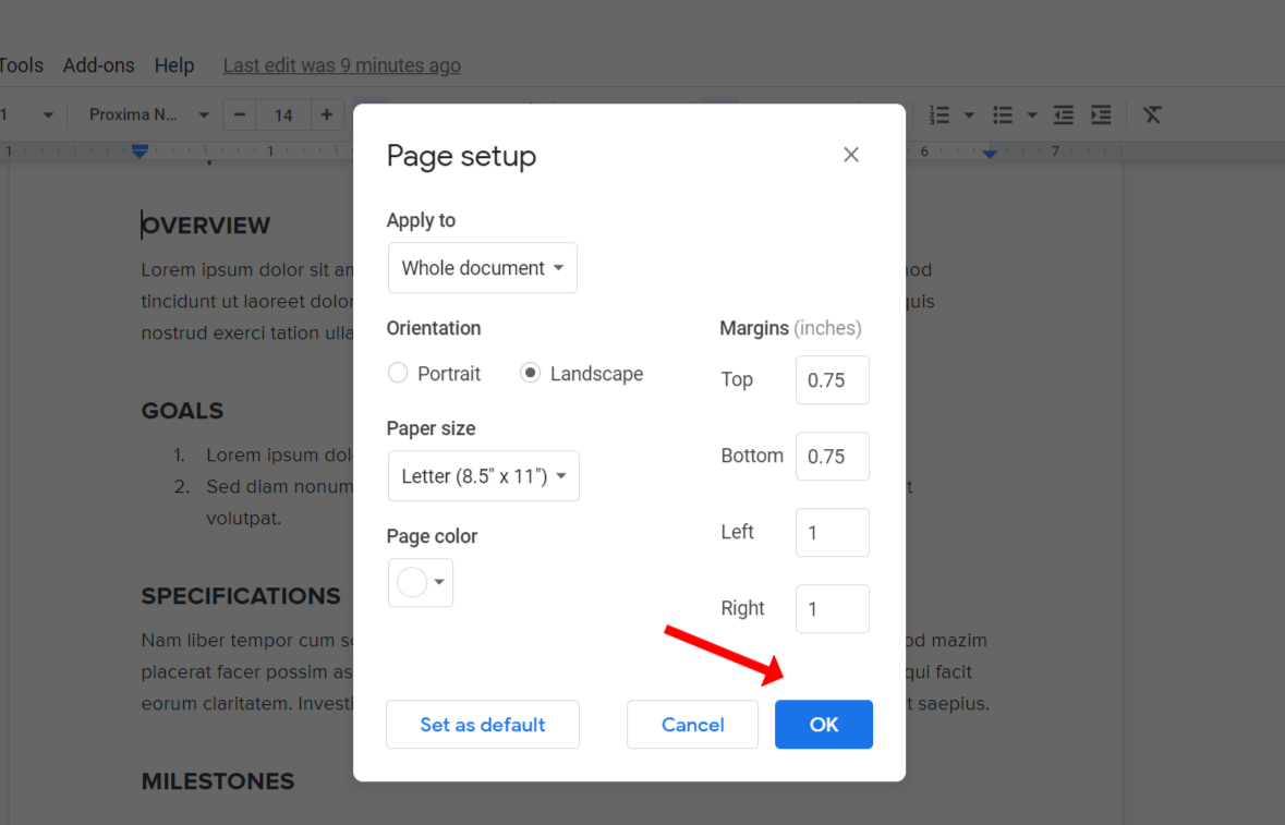 How To Change Google Doc From Portrait To Landscape Lineartdrawingscouplelove