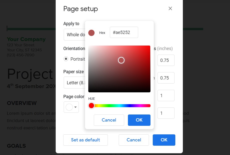 How To Change Color Of Page In Google Docs Moore Unuter