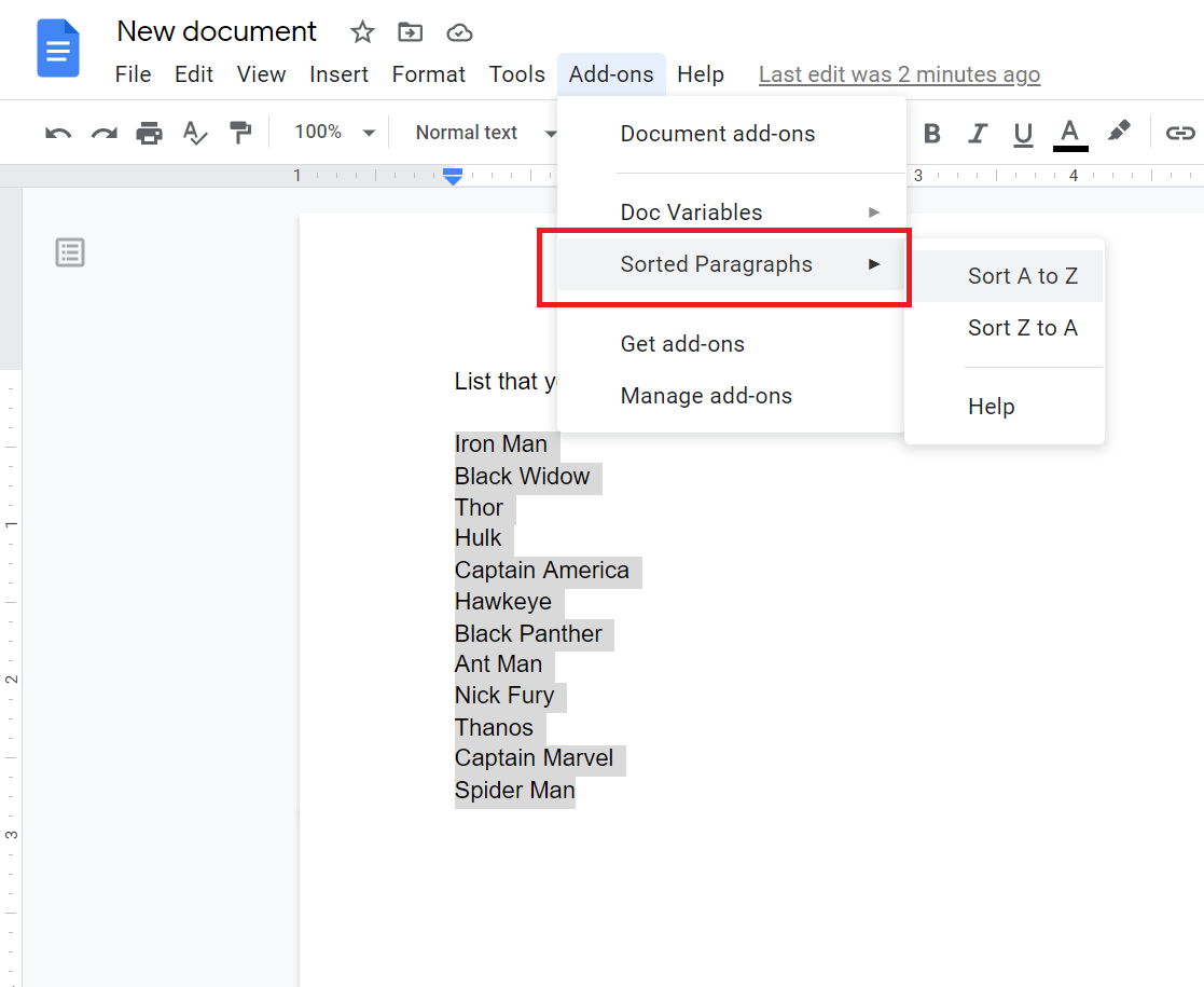 Hoe Alfabetiseren In Google Docs I m Running