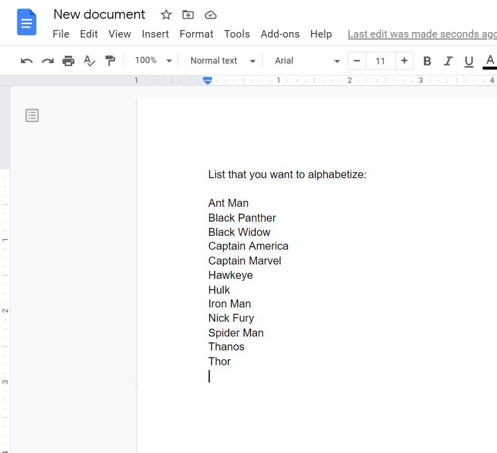 How To Alphabetize In Google Docs 
