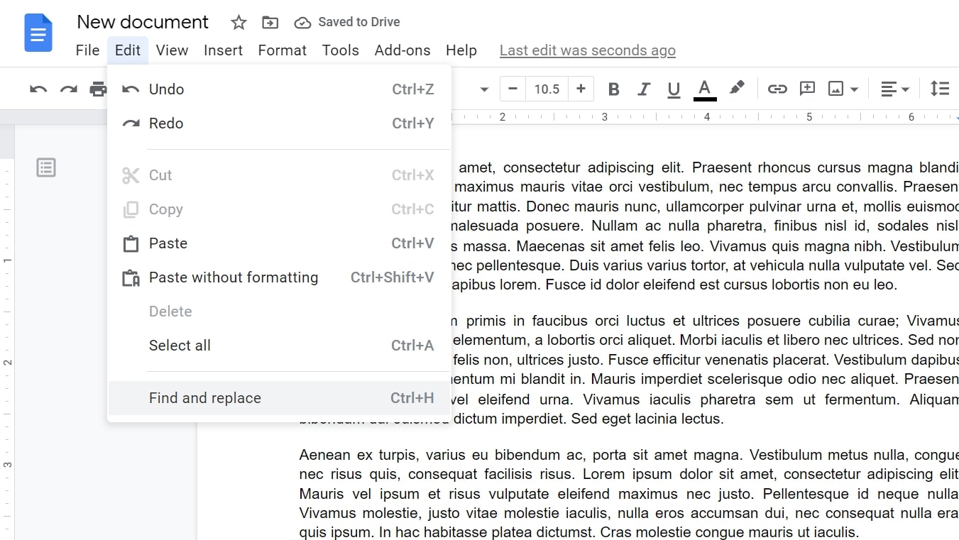How To Search For A Word In Google Docs Find And Replace 