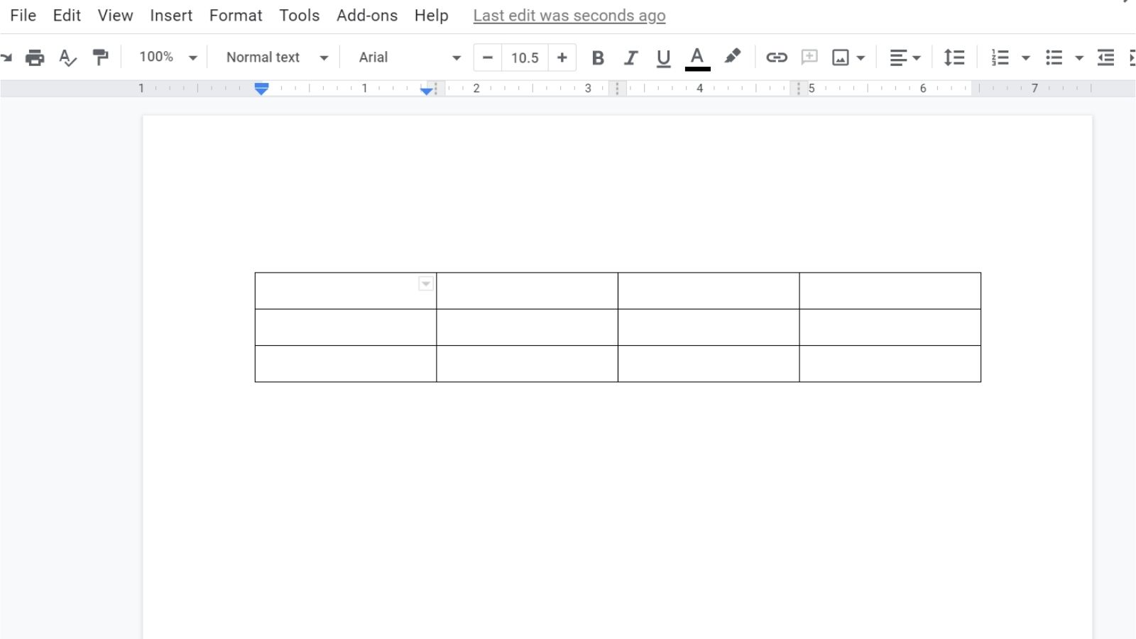 How To Make A Table In Google Docs