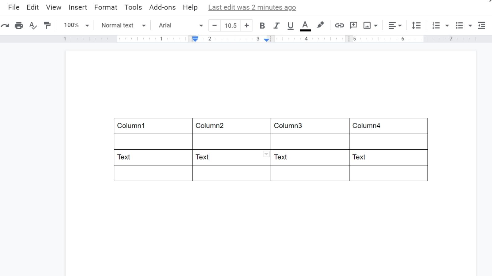 How To Make A Table In Google Docs